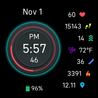 Activity Circle by RG Cool Faces | Fitbit App Gallery