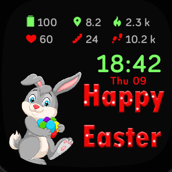 Happy Easter Bunny by Fitapps Dev | Fitbit App Gallery