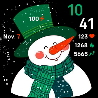 Freezing Snowman，開發人員 InclusiveClocks | Fitbit 應用程式庫