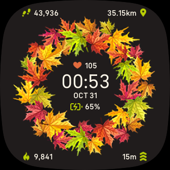 Colorful Autumn Leaves by Trusty Coder | Fitbit App Gallery