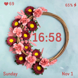 Frame of colorful flowers by Good Vibes Studio | Fitbit App Gallery