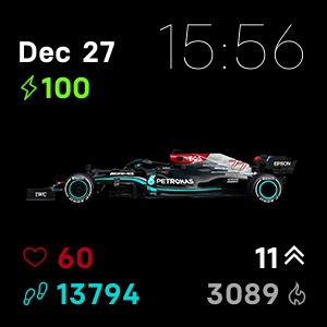 F1 Race Car，開發人員 Nmeix | Fitbit 應用程式庫