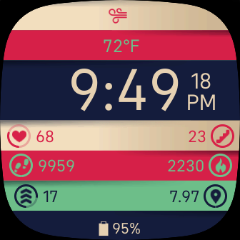 Colored Stripes by LR Styles | Fitbit App Gallery