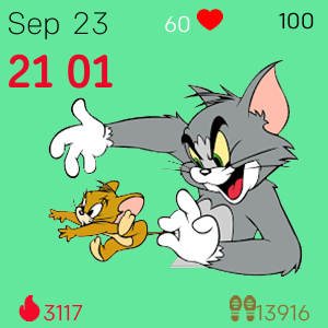 Mouse and cat playng by Richard Iulius | Fitbit App Gallery