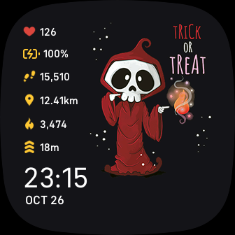 Halloween Grim Reaper de la Trusty Coder | Galeria de aplicații Fitbit