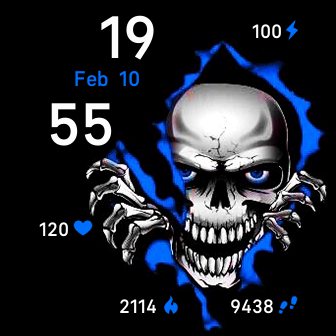 Skull Surprise by Globe Clocks | Fitbit App Gallery