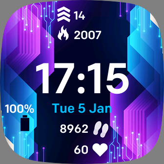 Cyber Sport by Now Clock Faces | Fitbit App Gallery