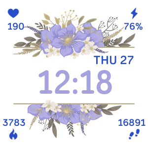 Purple Flower by The Best Clock-Faces | Fitbit App Gallery