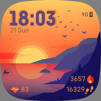 Mountain Sunset by Art&Design | Fitbit App Gallery