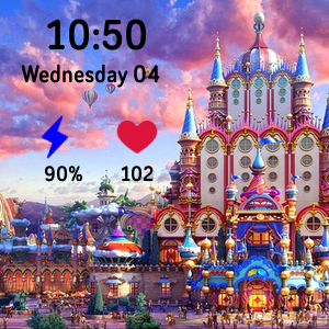 Fairy Tale Castle de RM Clock Faces | Galería de aplicaciones Fitbit
