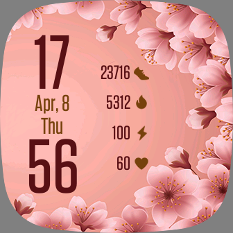 Red Flowers создано SmartClockFaces | Галерея приложений Fitbit