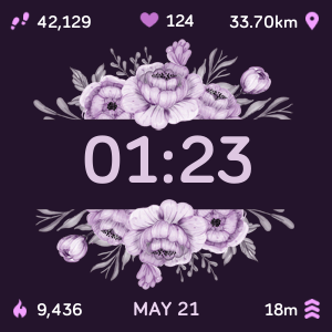 Purple Flowers by Epic digital creator | Fitbit App Gallery