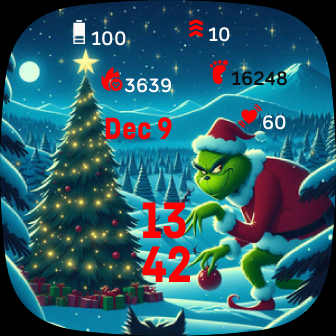 Grinch Smile par Richard Iulius | Apps partenaires Fitbit
