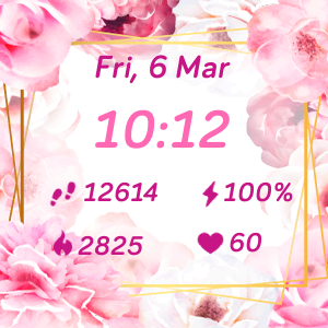 Floral Pink por Anca Mocanu | Galeria de Aplicativos da Fitbit