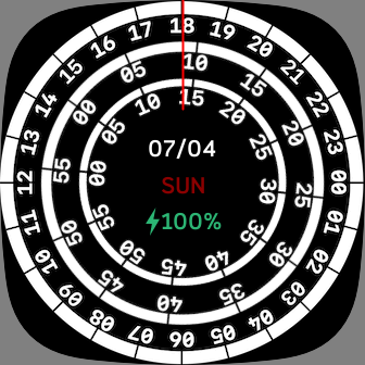 24H analog clock face von w40141 | Fitbit-App-Galerie