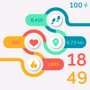 InfoGraphic Face by Alin Popa | Fitbit App Gallery