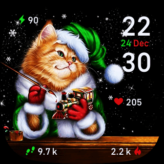 Christmas Cat Painting 由 Stair Case | Fitbit 应用程序库