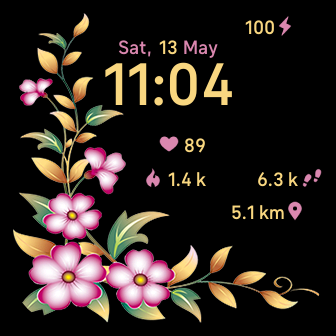 Pink flowers by DevNova | Fitbit App Gallery