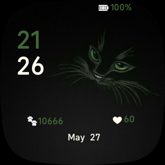 Black cat by ClockDev | Fitbit App Gallery