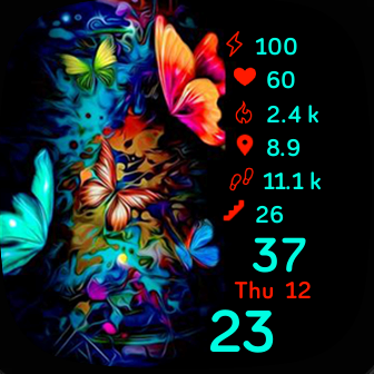Butterflies by Innovative Clocks | Fitbit App Gallery