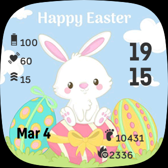 Happy Easter par Clocks by Sabin | Applications partenaires Fitbit