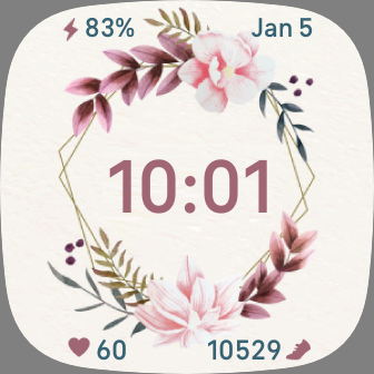 Frame Flower od GooFit | Galerie aplikací Fitbit