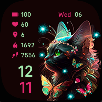 Butterflies Cat by Wonderland Images | Fitbit App Gallery