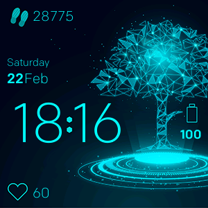 Cyber Tree by Now Clock Faces | Fitbit App Gallery